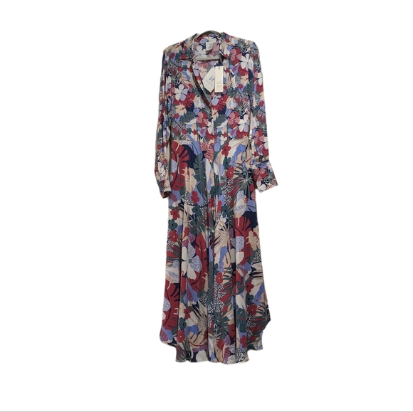 Sara Roka | Dresses | Sara Roka Floral Print Silk Maxi Dress | Poshmark